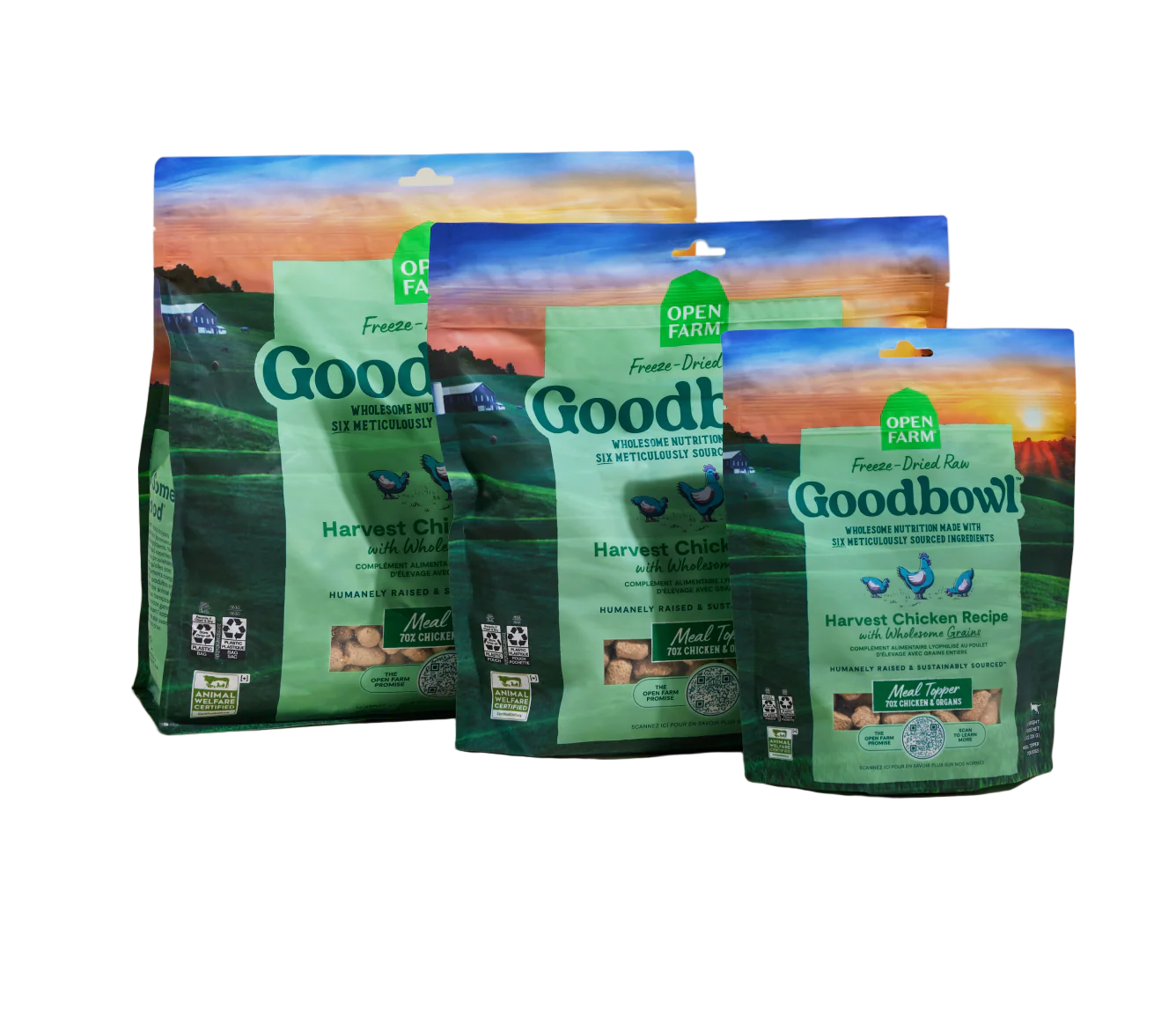 Open Farm Goodbowl Freeze Dried Raw Morsels – Harvest Chicken & Wholes ...